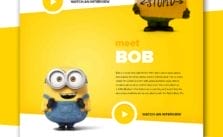 Minions Website by Lukas Zajic | Design Ideas
