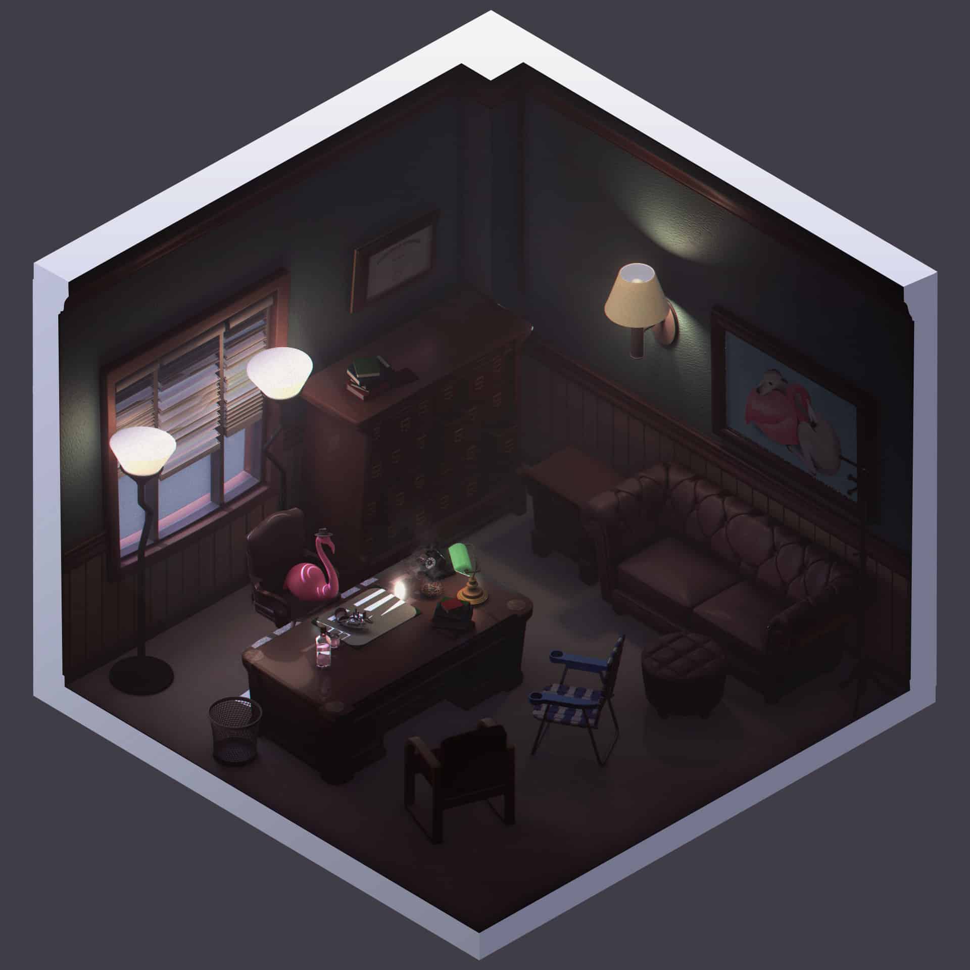 Film Noir Detective Office