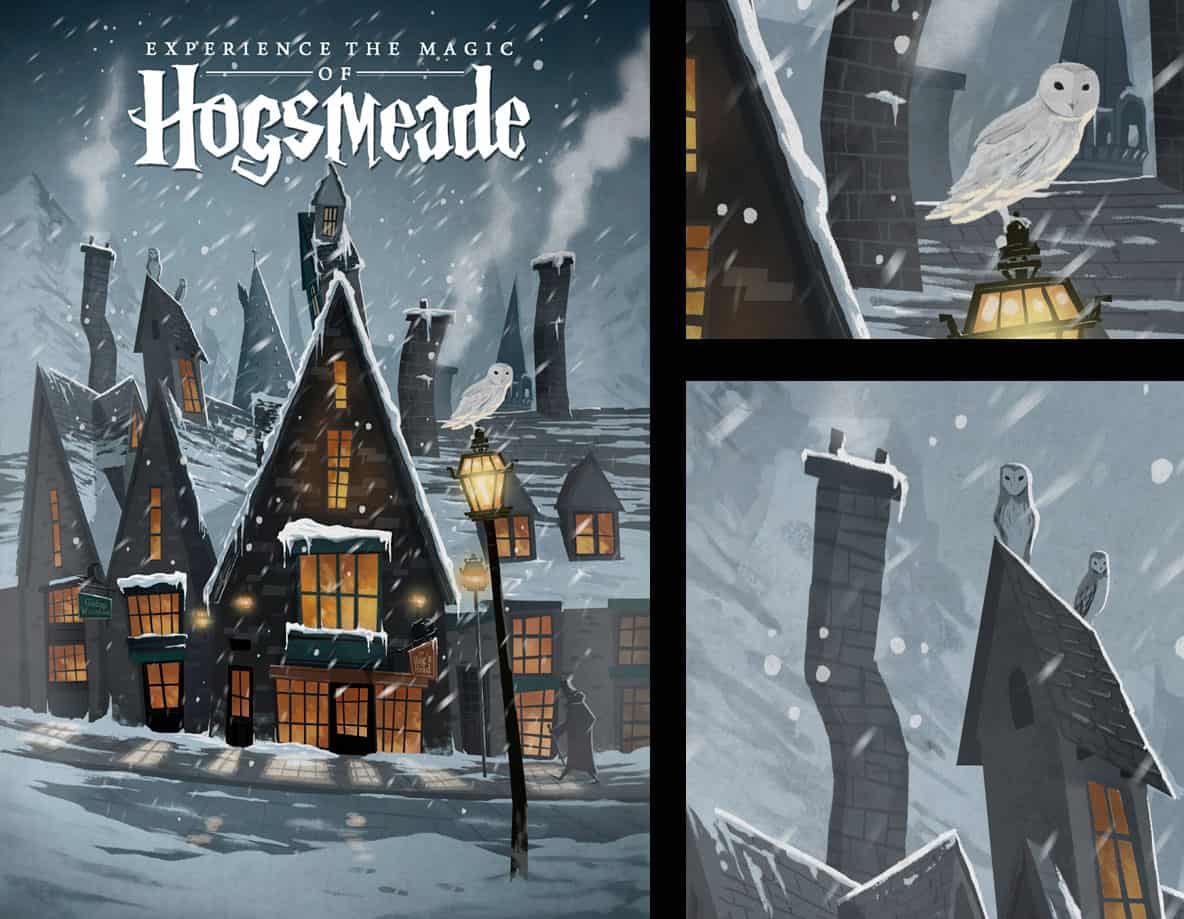 Hogsmeade Travel Poster by Nicolas Rix | Design Ideas