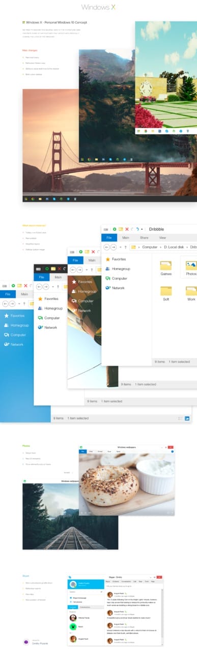 Windows X Concept by Dmitry Pryanik