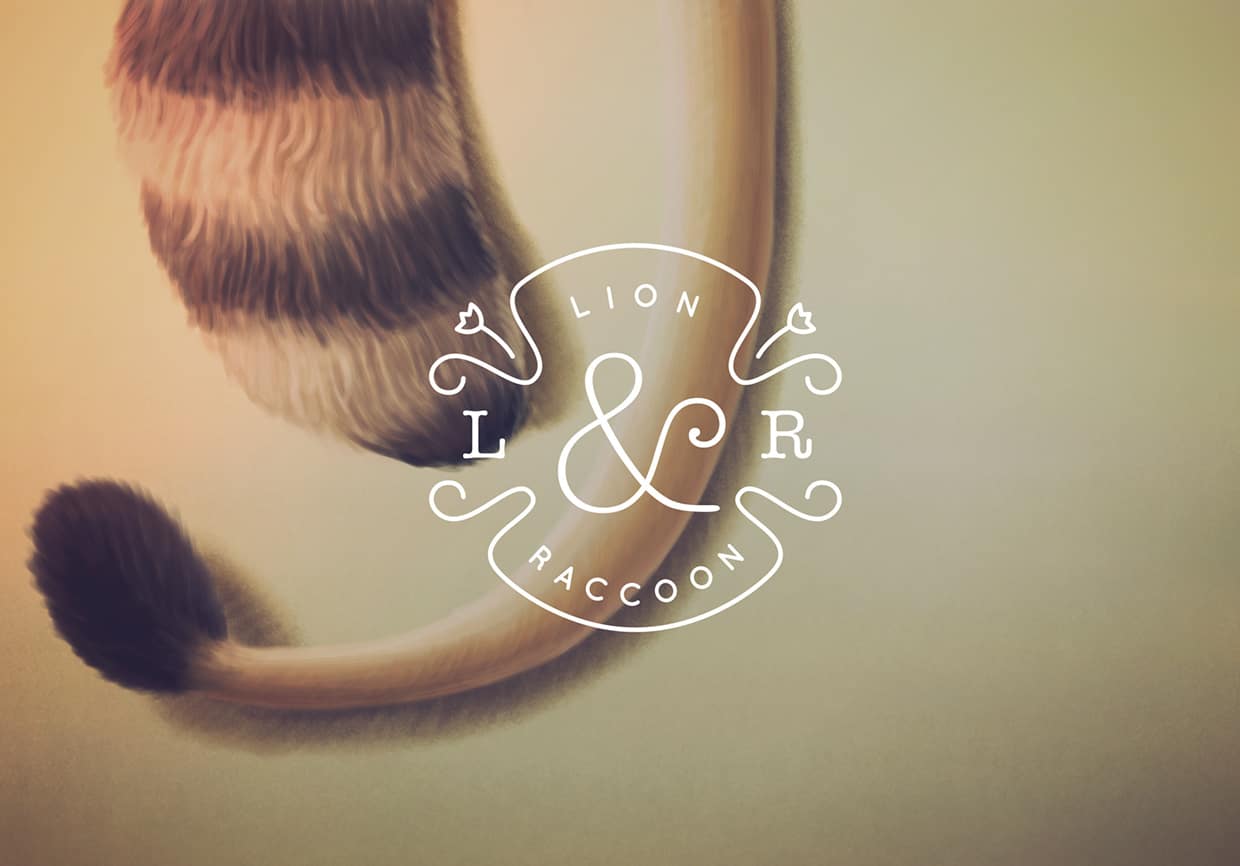 Lion a nd Raccoon by Varya Kolesnikova