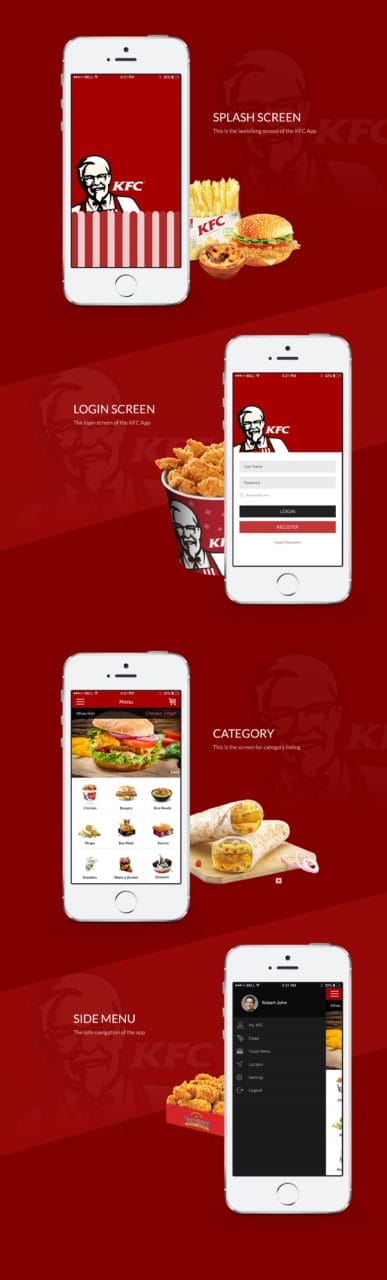 KFC App Redesign Concept by Monish Am | Design Ideas