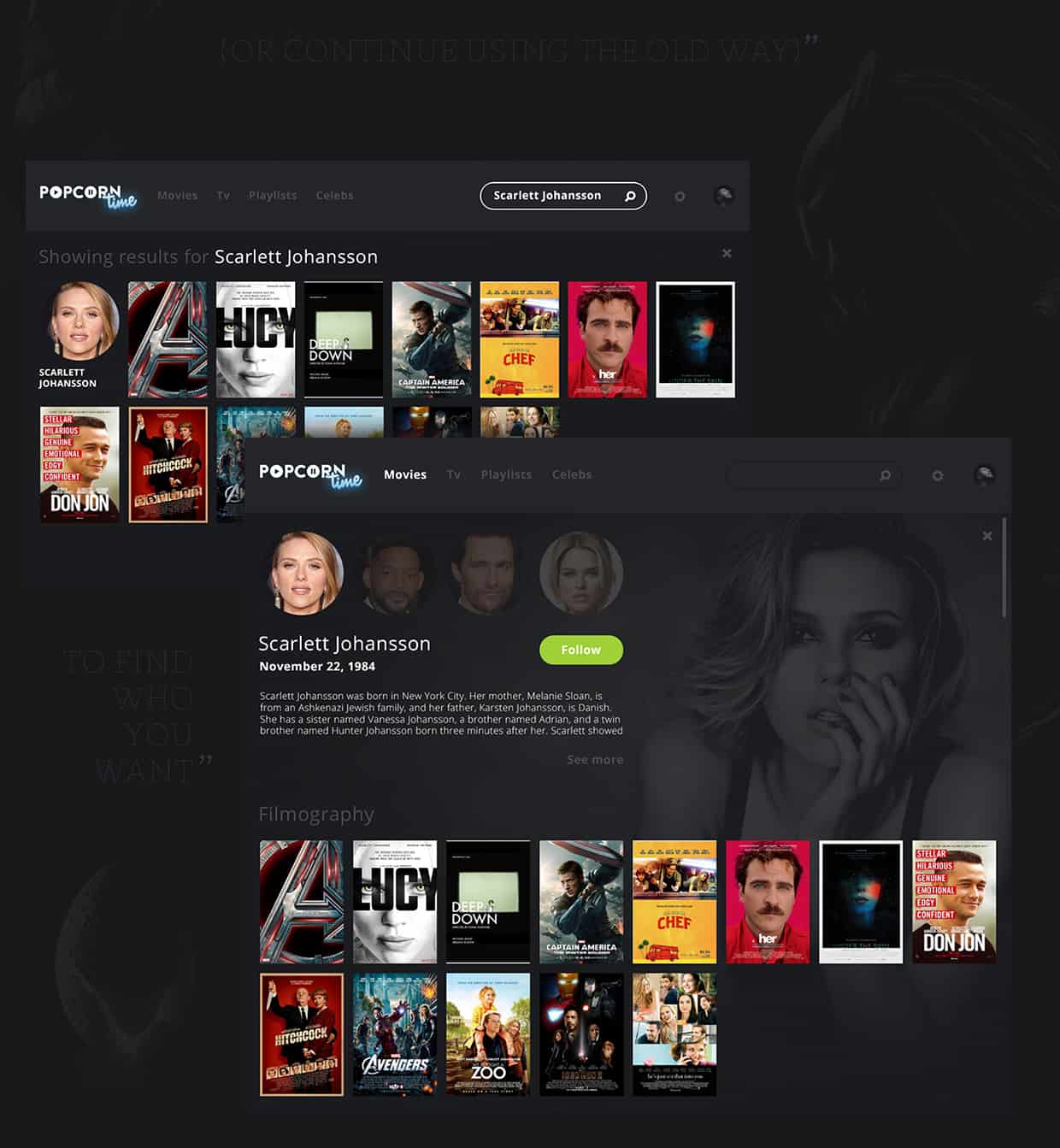 PopCorn Time Redesign by Gabriel Mendes | Design Ideas