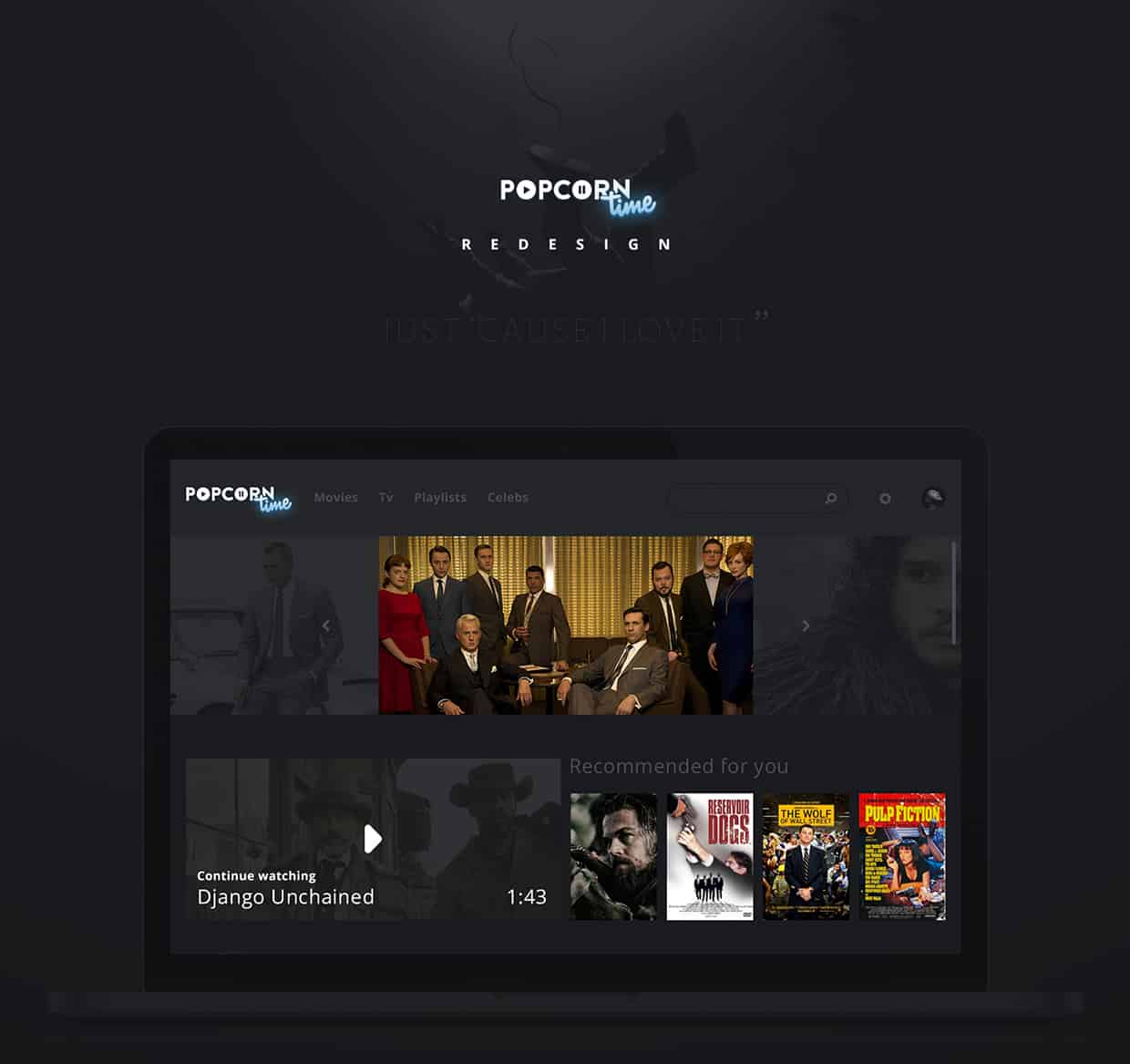 PopCorn Time Redesign by Gabriel Mendes | Design Ideas