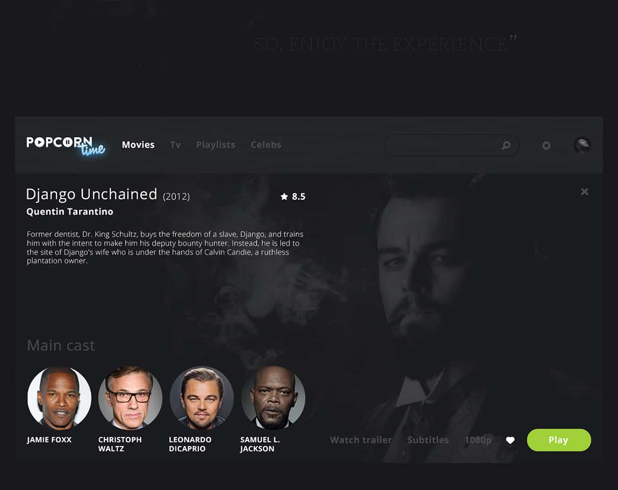 PopCorn Time Redesign by Gabriel Mendes | Design Ideas