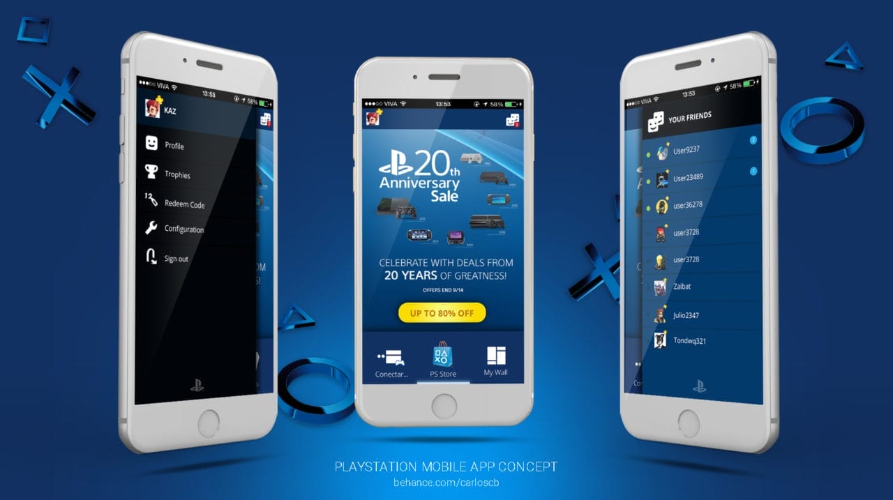 PlayStation App Concept by Carlos Collazos | Design Ideas