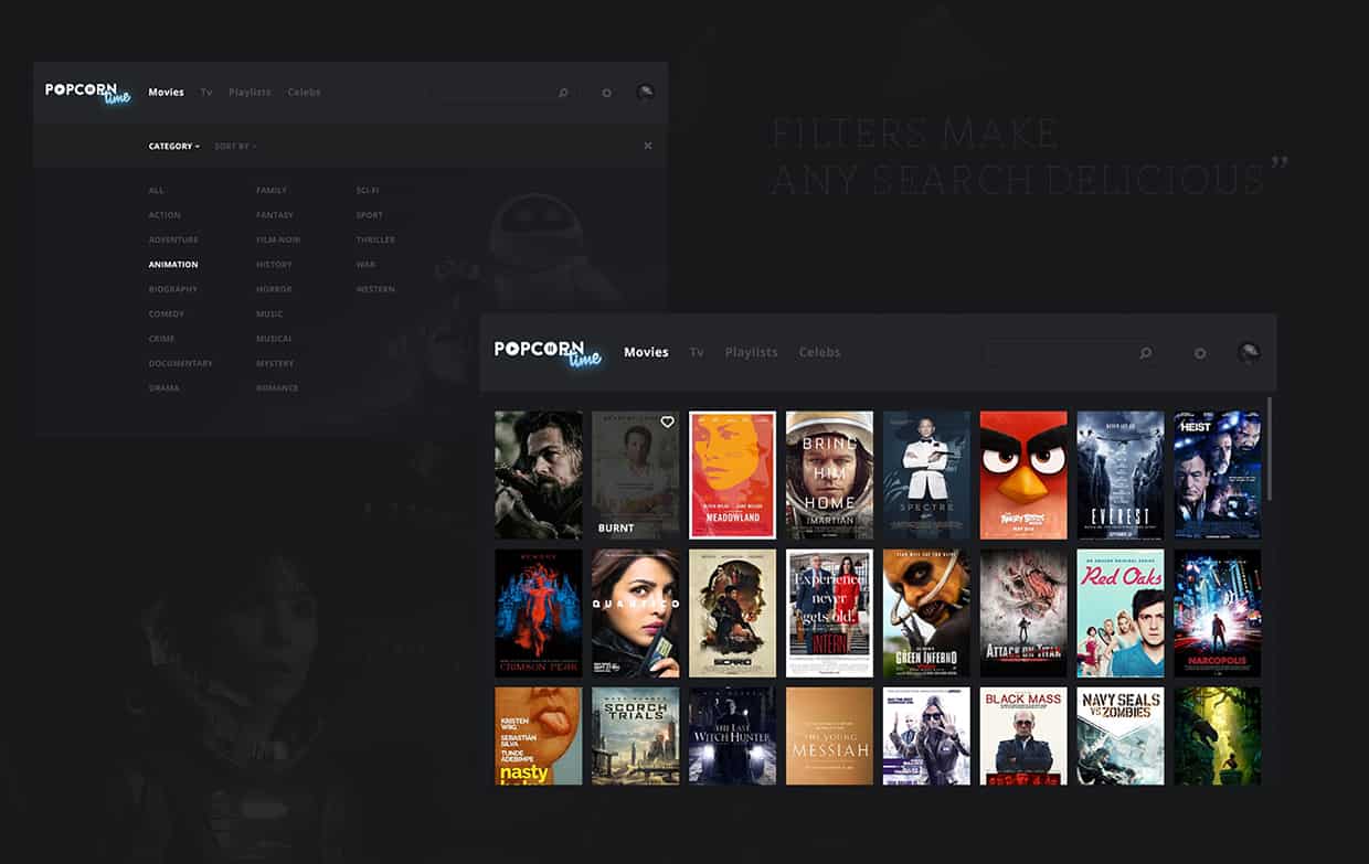 PopCorn Time Redesign by Gabriel Mendes | Design Ideas