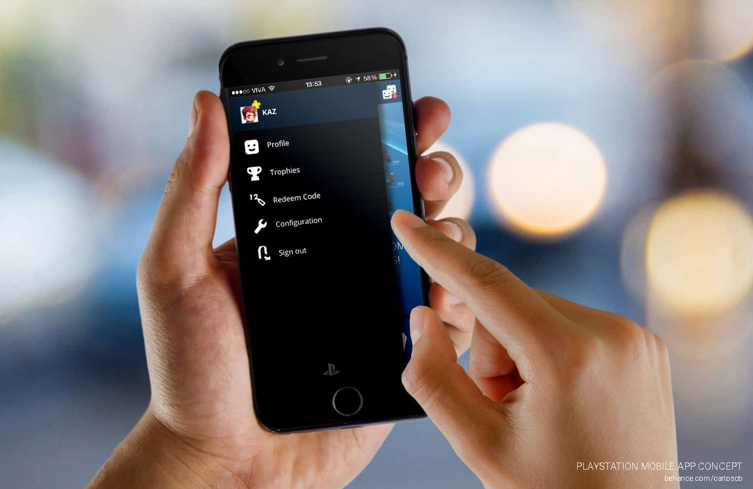 PlayStation App Concept by Carlos Collazos | Design Ideas