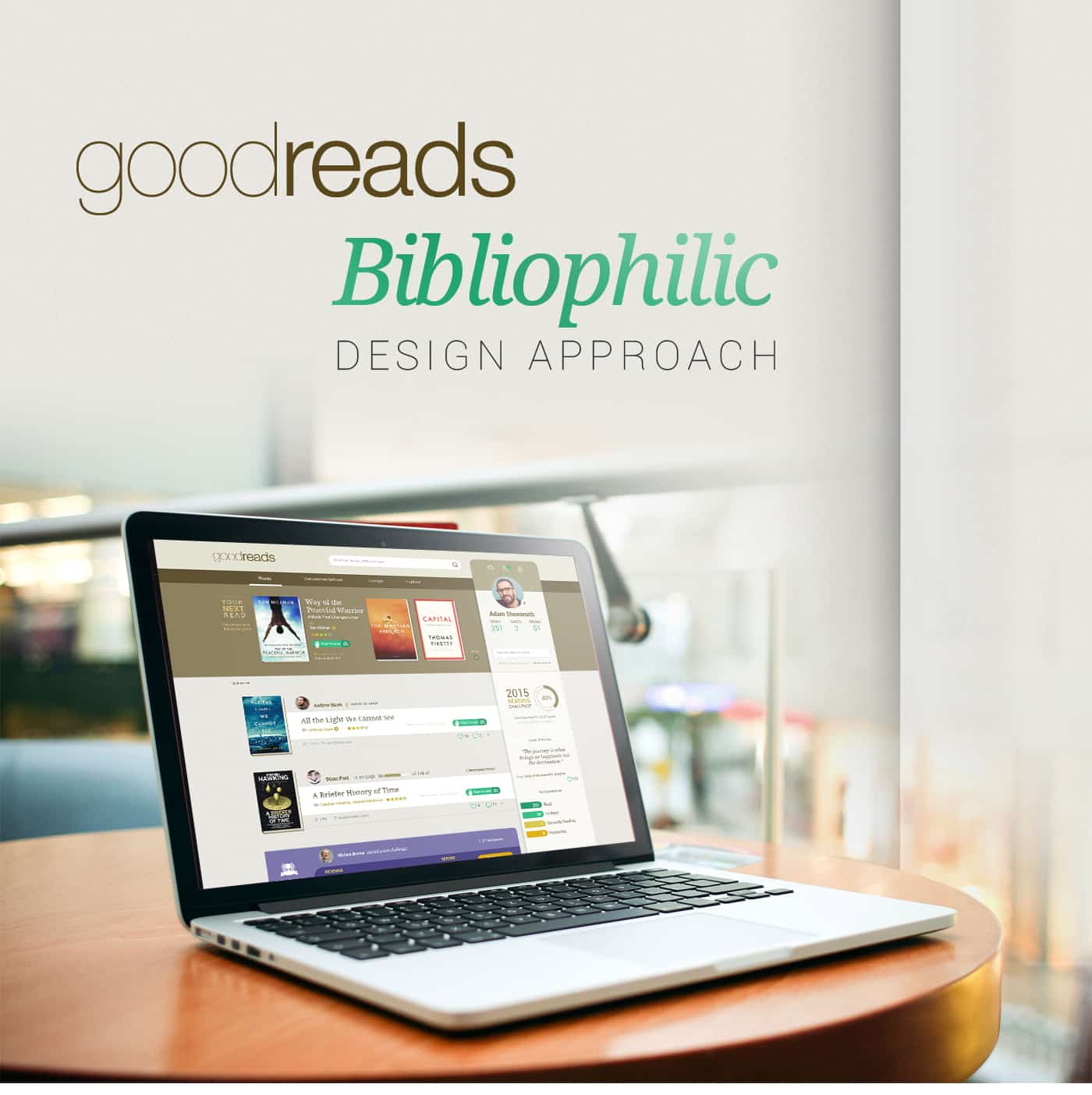 Goodreads Bibliophilic Design by Ahmed Alley | Design Ideas