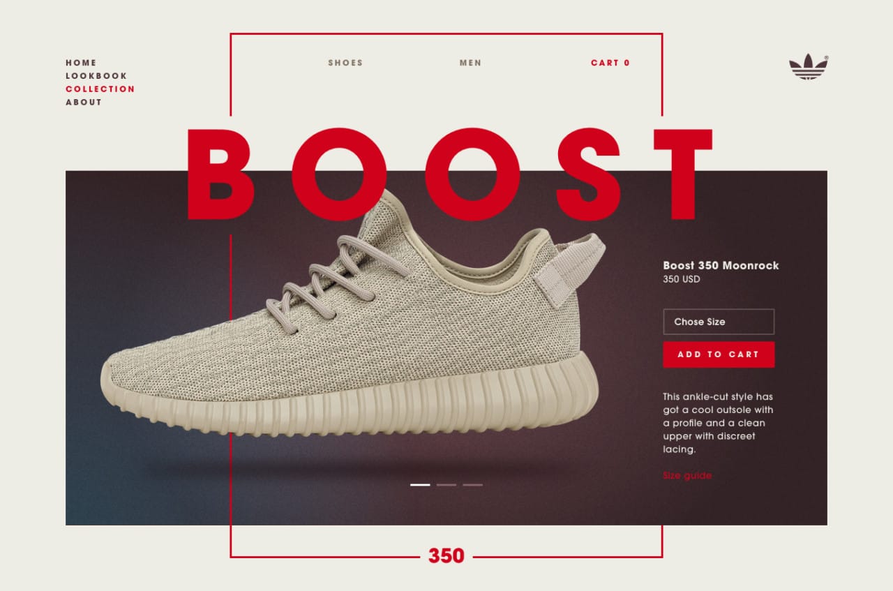 Adidas Yeezy Microsite by Roland Hidvegi | Design Ideas