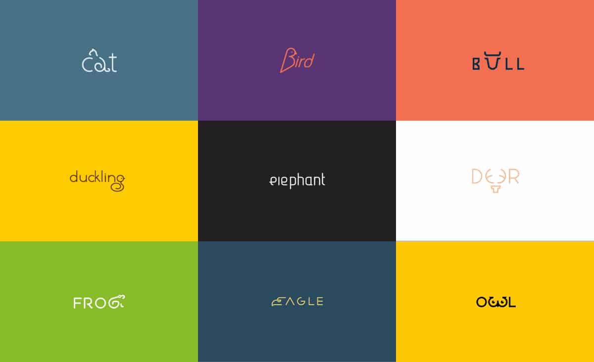 Animal Wordmarks by Shibu PG | Design Ideas