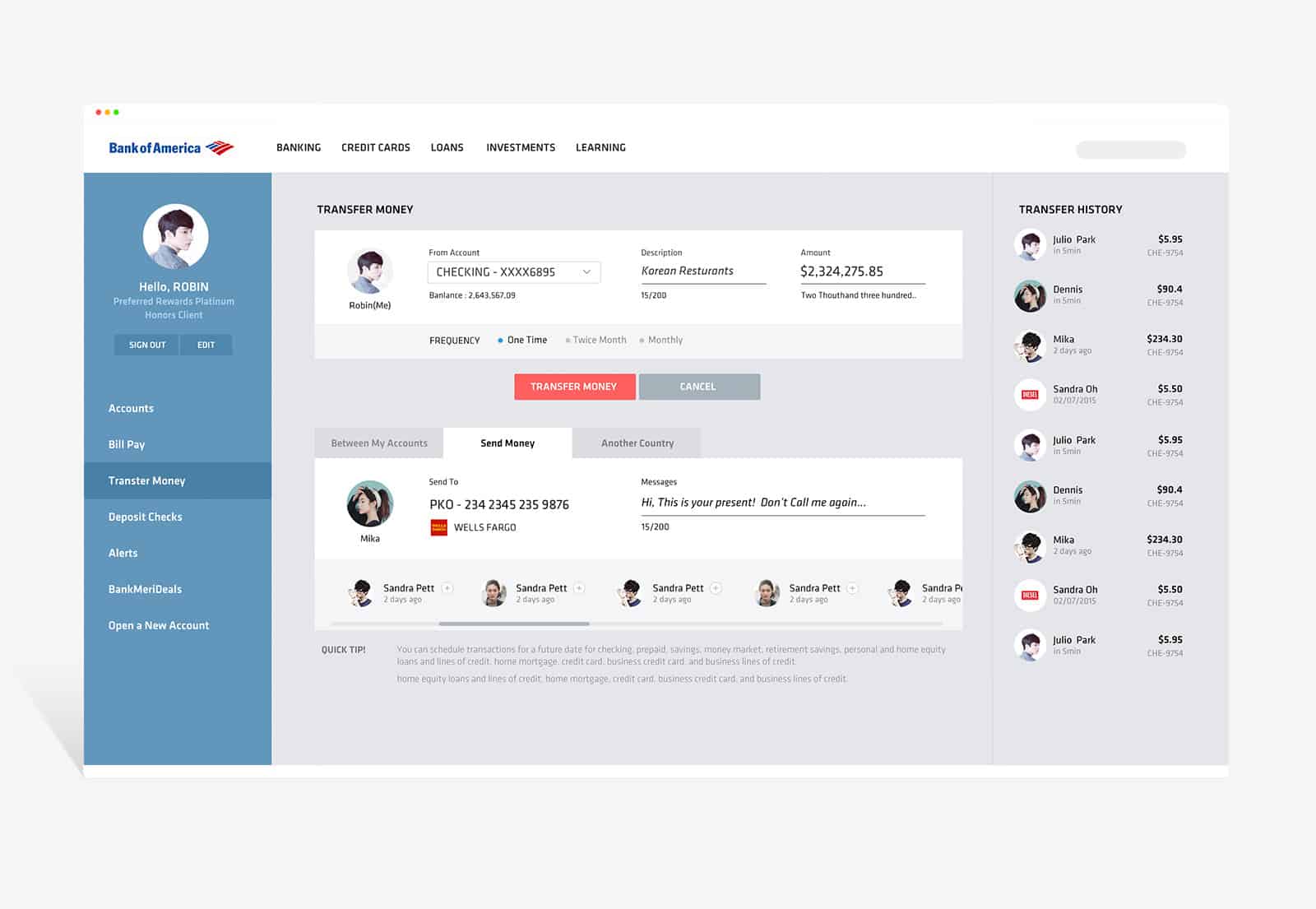 Banking Service UI by Kyoungok Park | Design Ideas