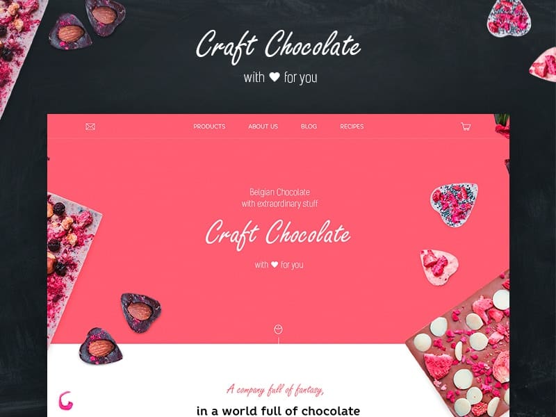 Craft Chocolate - Web Design Concept by Kris Anfalova | Design Ideas