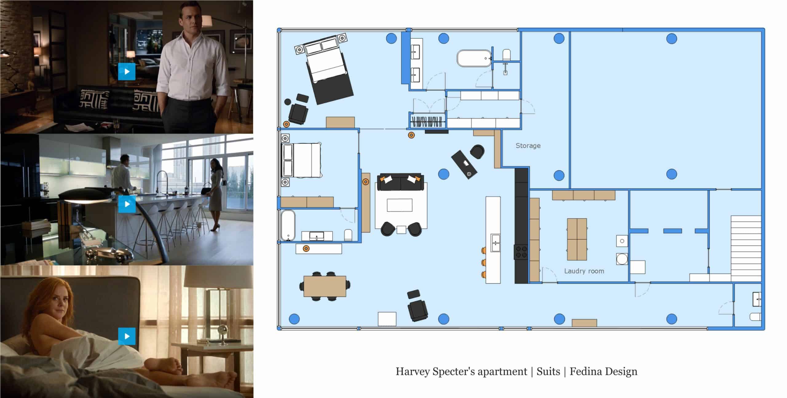 APARTMENT PLANS | SERIES SUITS | NETFLIX | Design Ideas
