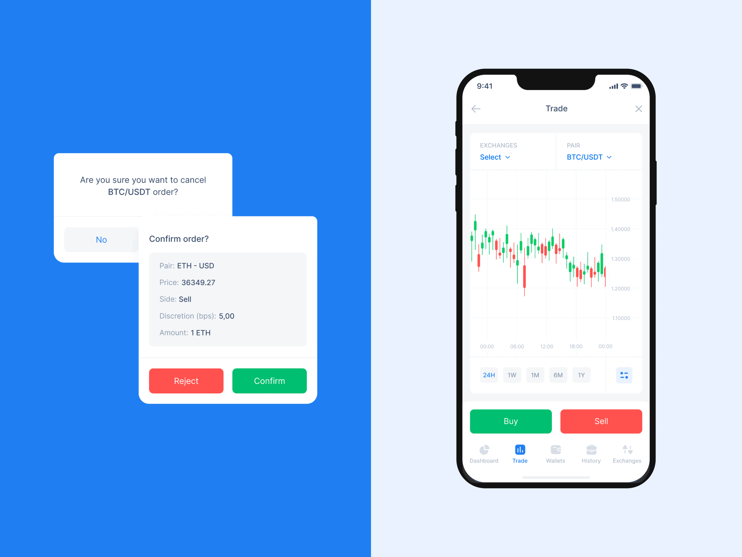 Mobile app design for crypto trading terminal | Design Ideas
