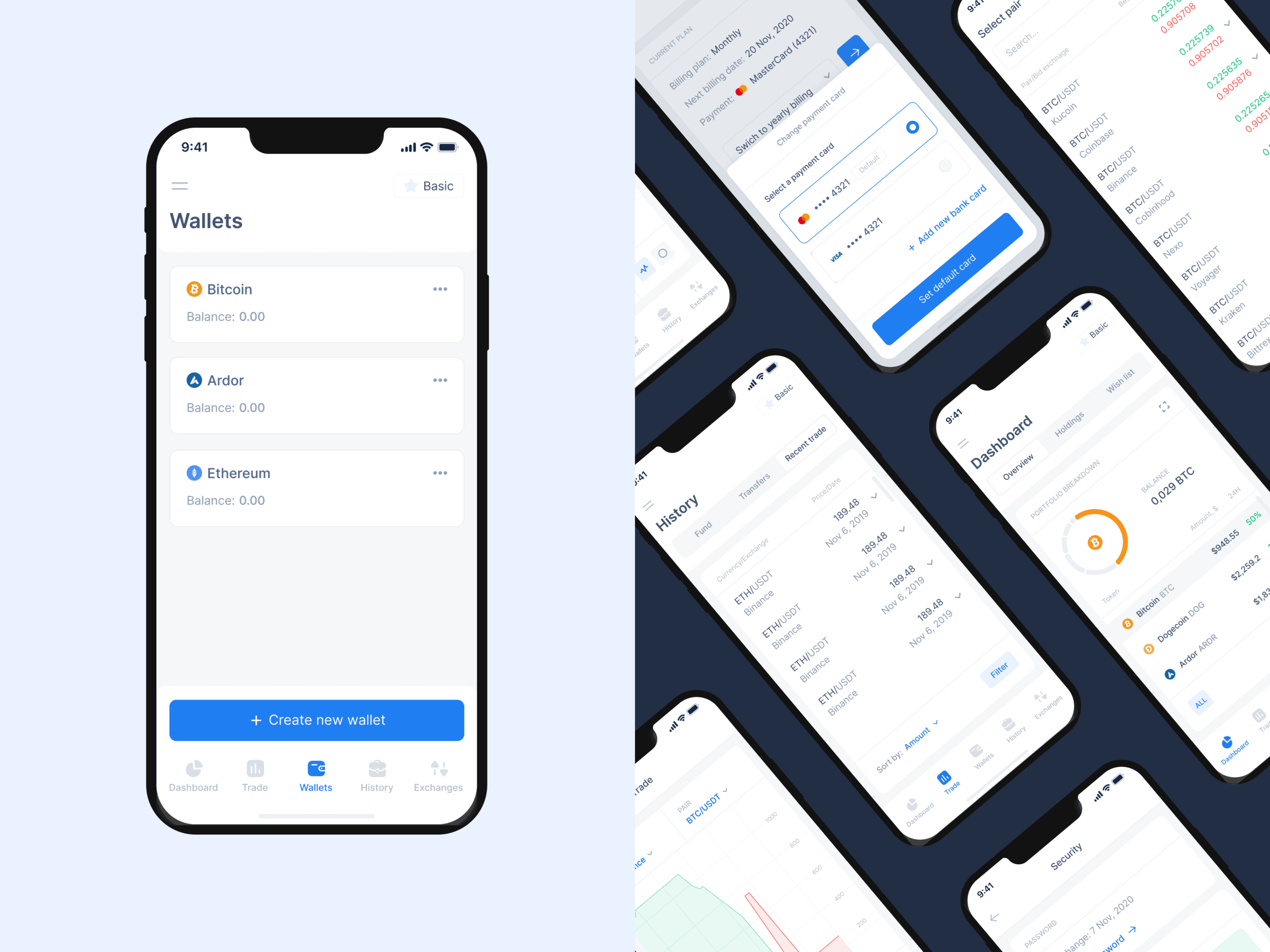 Mobile app design for crypto trading terminal | Design Ideas