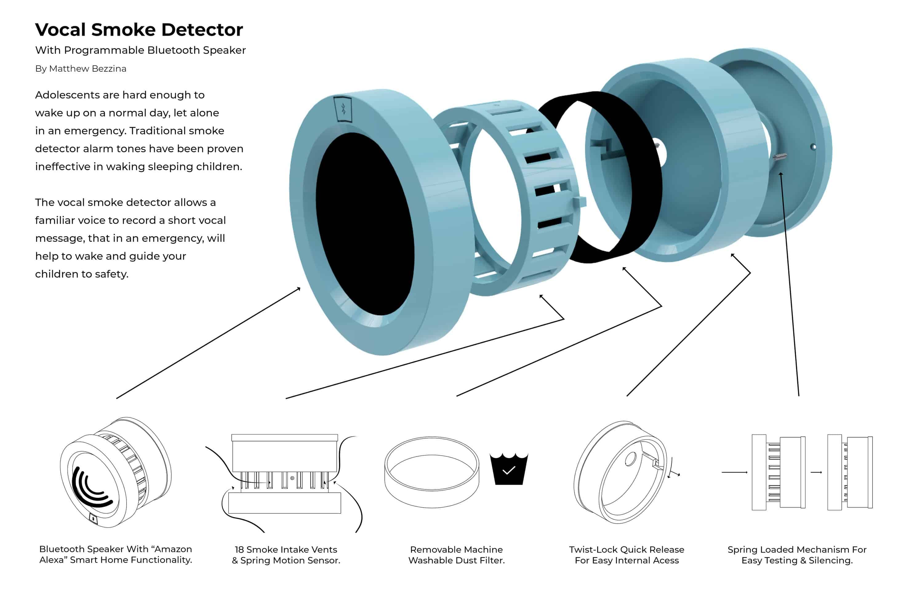 Vocal Smoke Detector Product Concept | Design Ideas