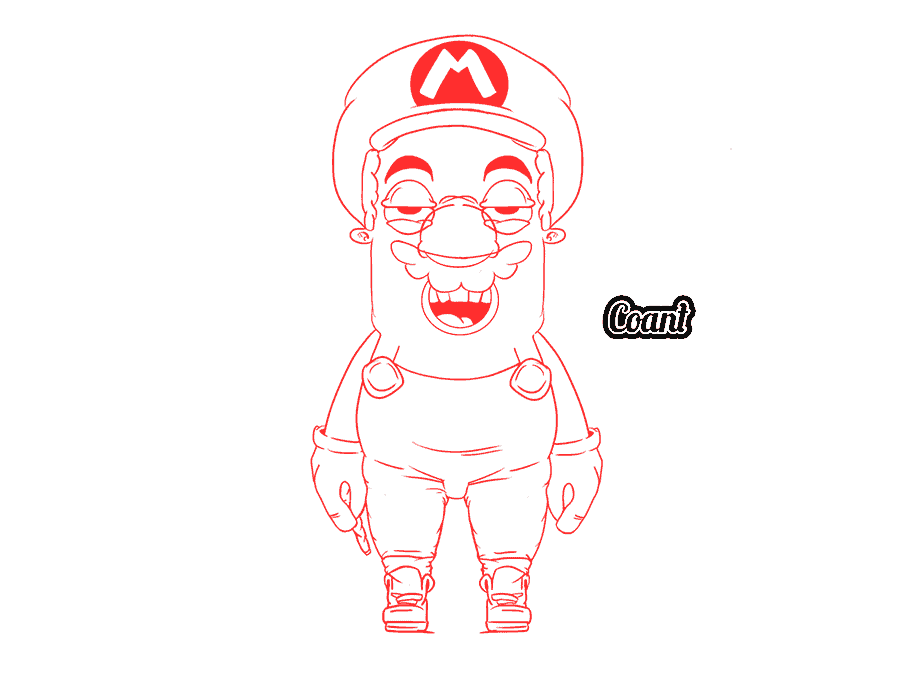 How To Draw Gangster Mario