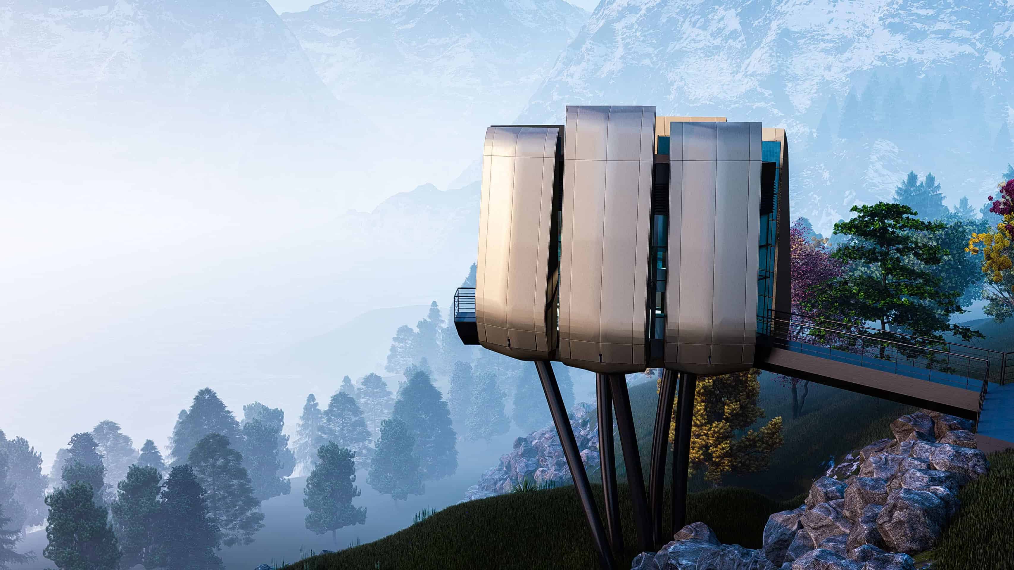 Futuristic Sustainable Mountain Pod | Design Ideas