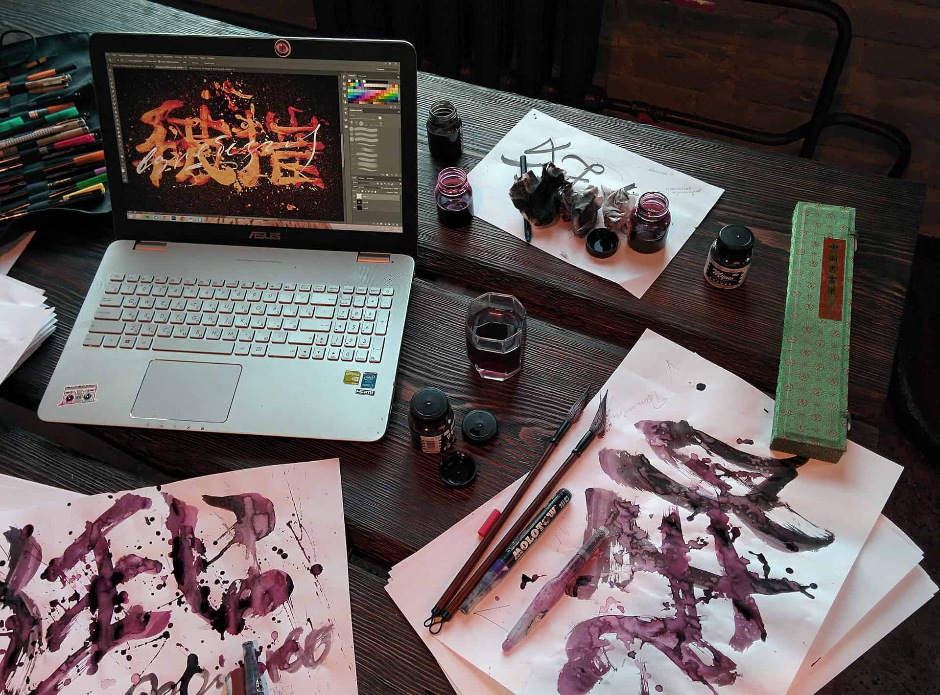 The Art of Kintsugi: Japanese and Cyrillic Calligraphy | Design Ideas