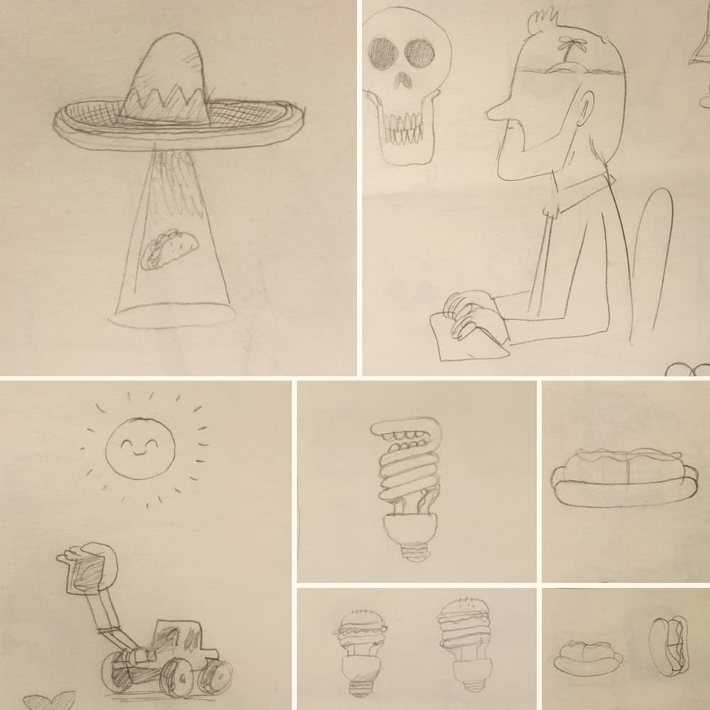 Creative process to make conceptual illustrations. | Design Ideas