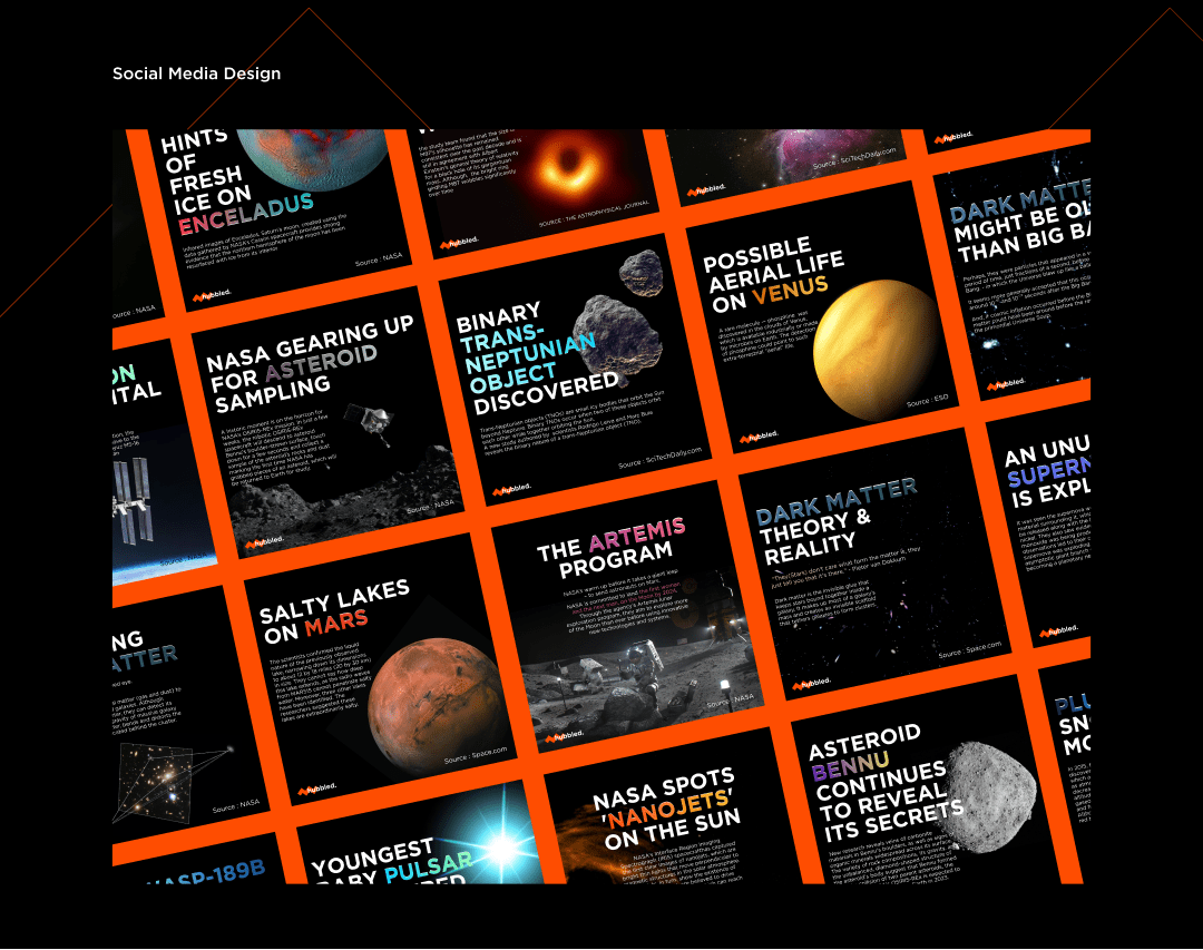 Hubbled - A community for space enthusiasts | Design Ideas