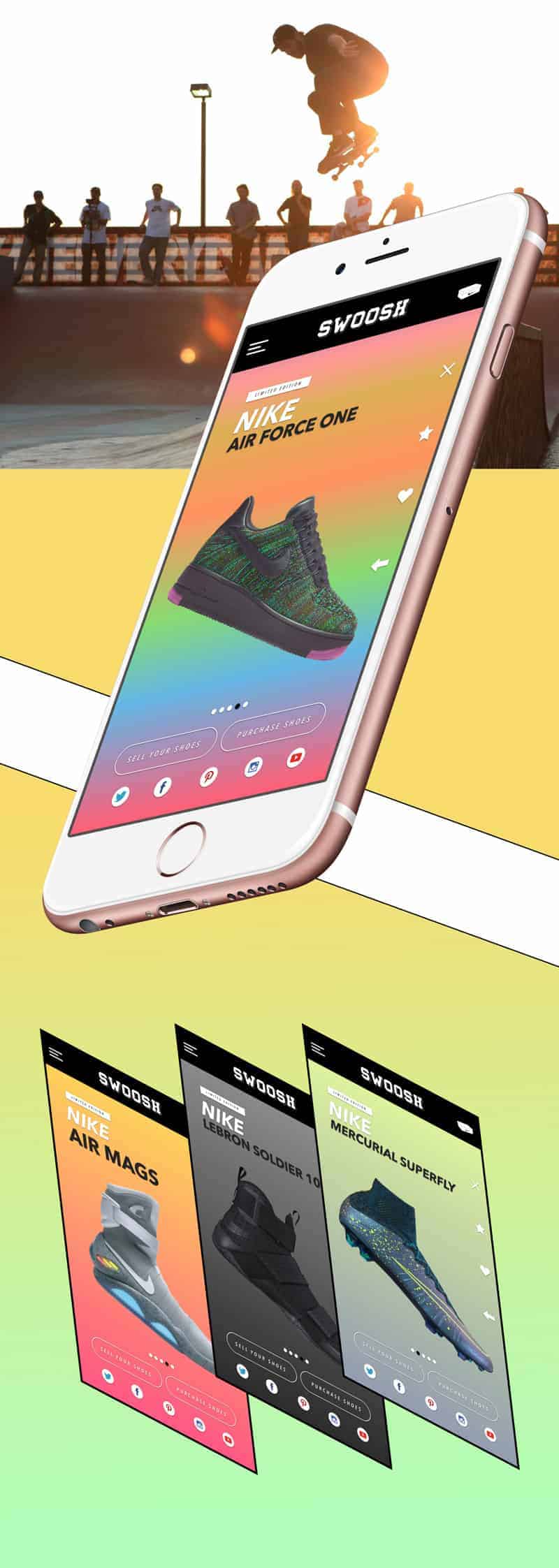 Swoosh - Sneaker App | Design Ideas