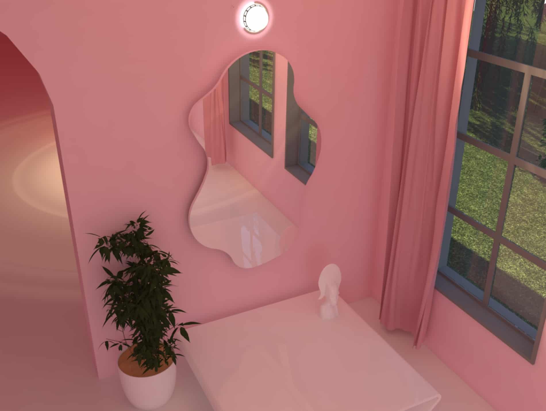 Pink interior space | Design Ideas