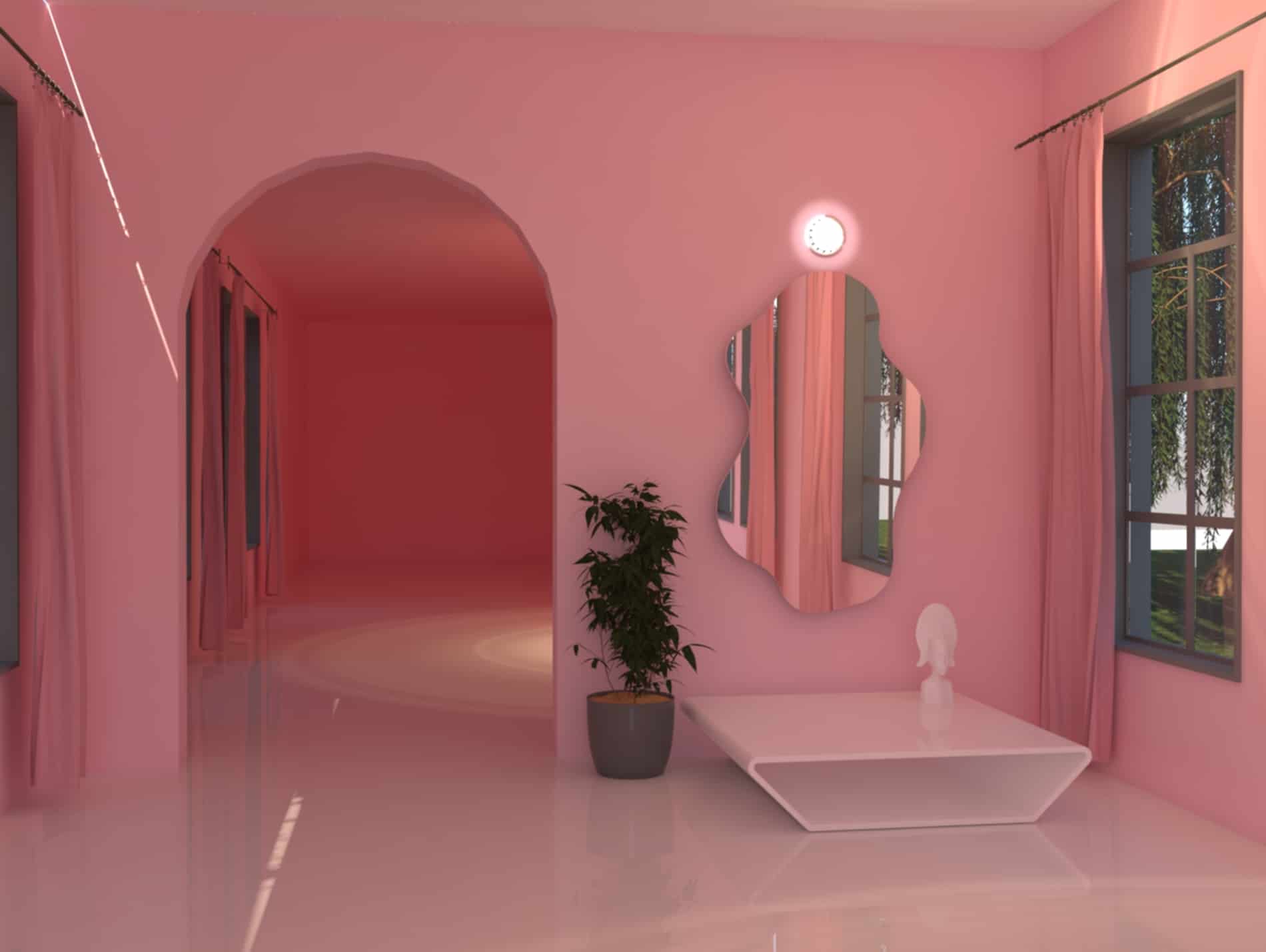 Pink interior space | Design Ideas