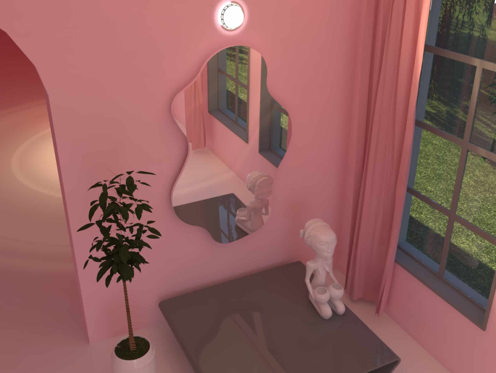 Pink interior space | Design Ideas