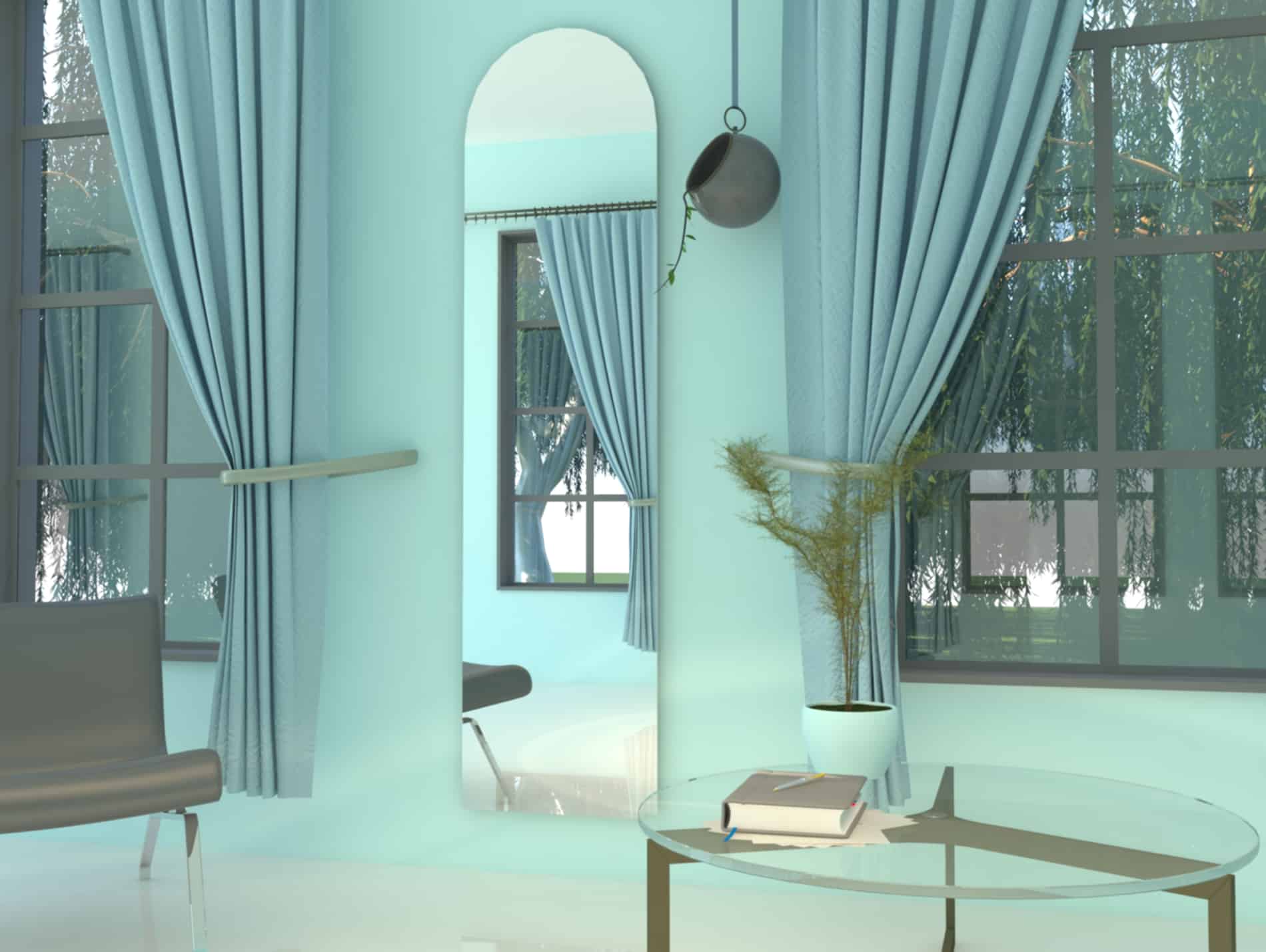 Blue Light interior space | Design Ideas