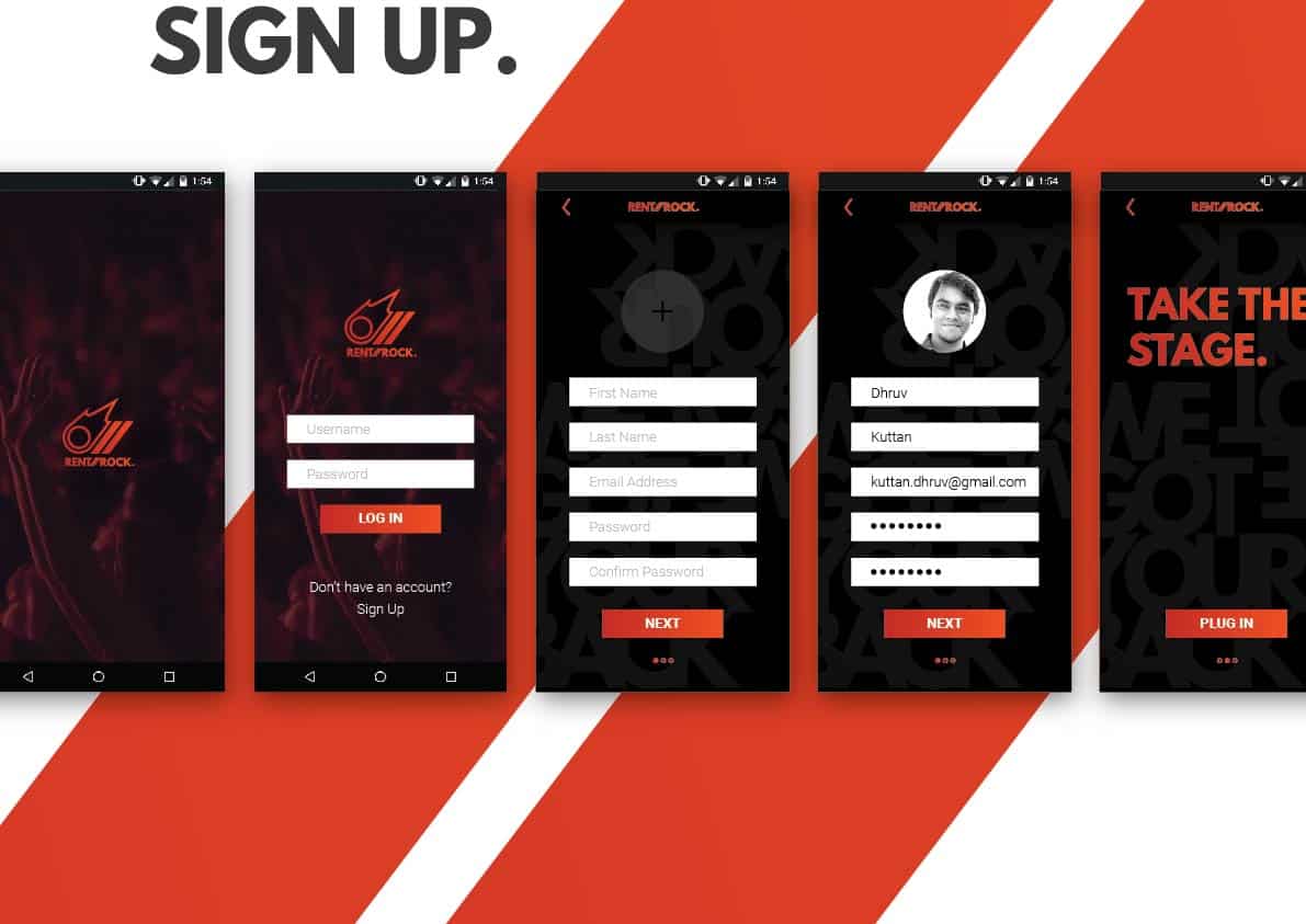 Rent to Rock- UI/UX project | Design Ideas