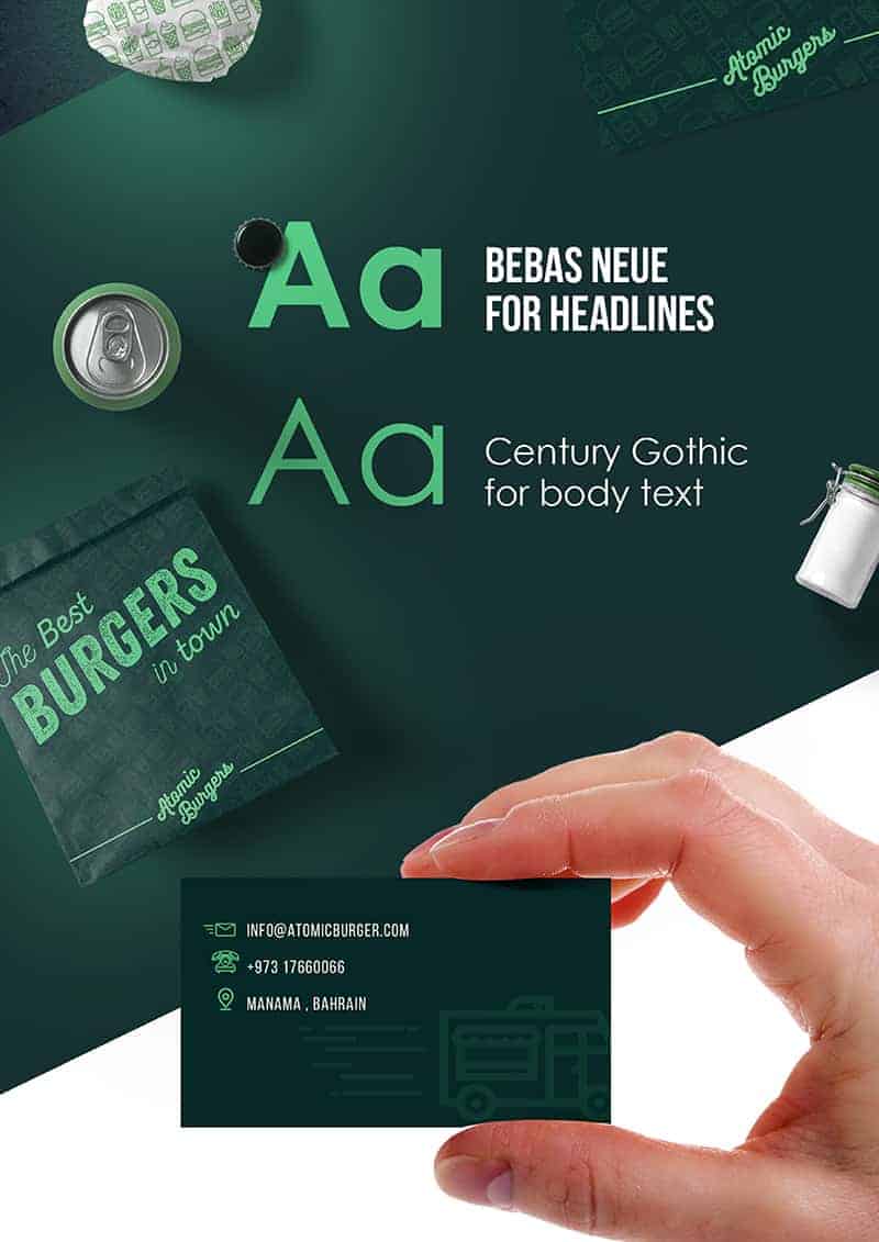 Atomic Burgers Branding | Design Ideas