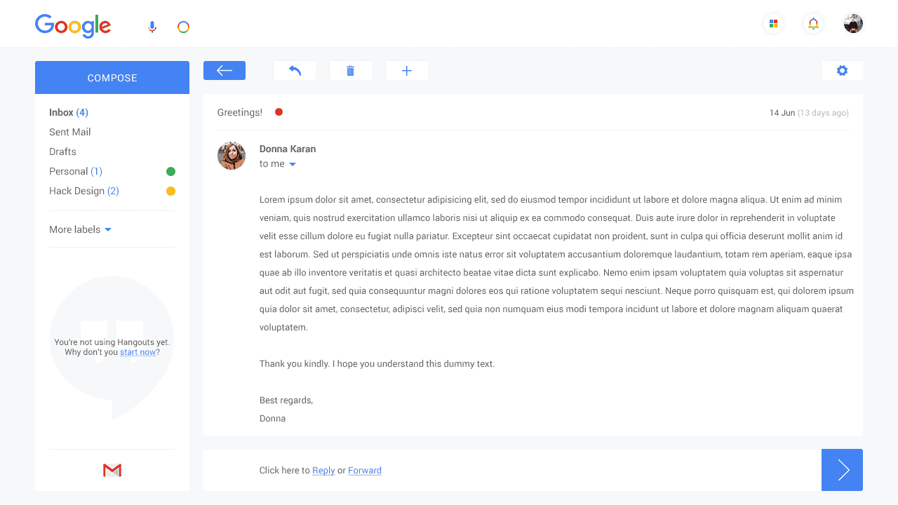 Gmail Redesign Concept | Design Ideas