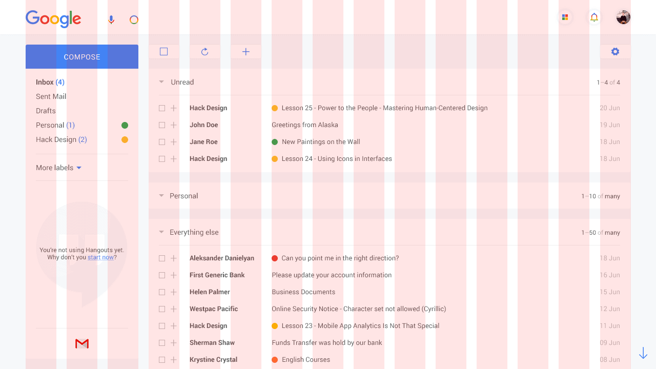 Gmail Redesign Concept | Design Ideas
