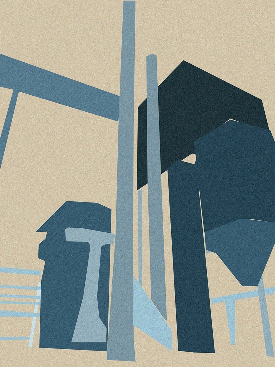 5 shades of blue factory | Design Ideas