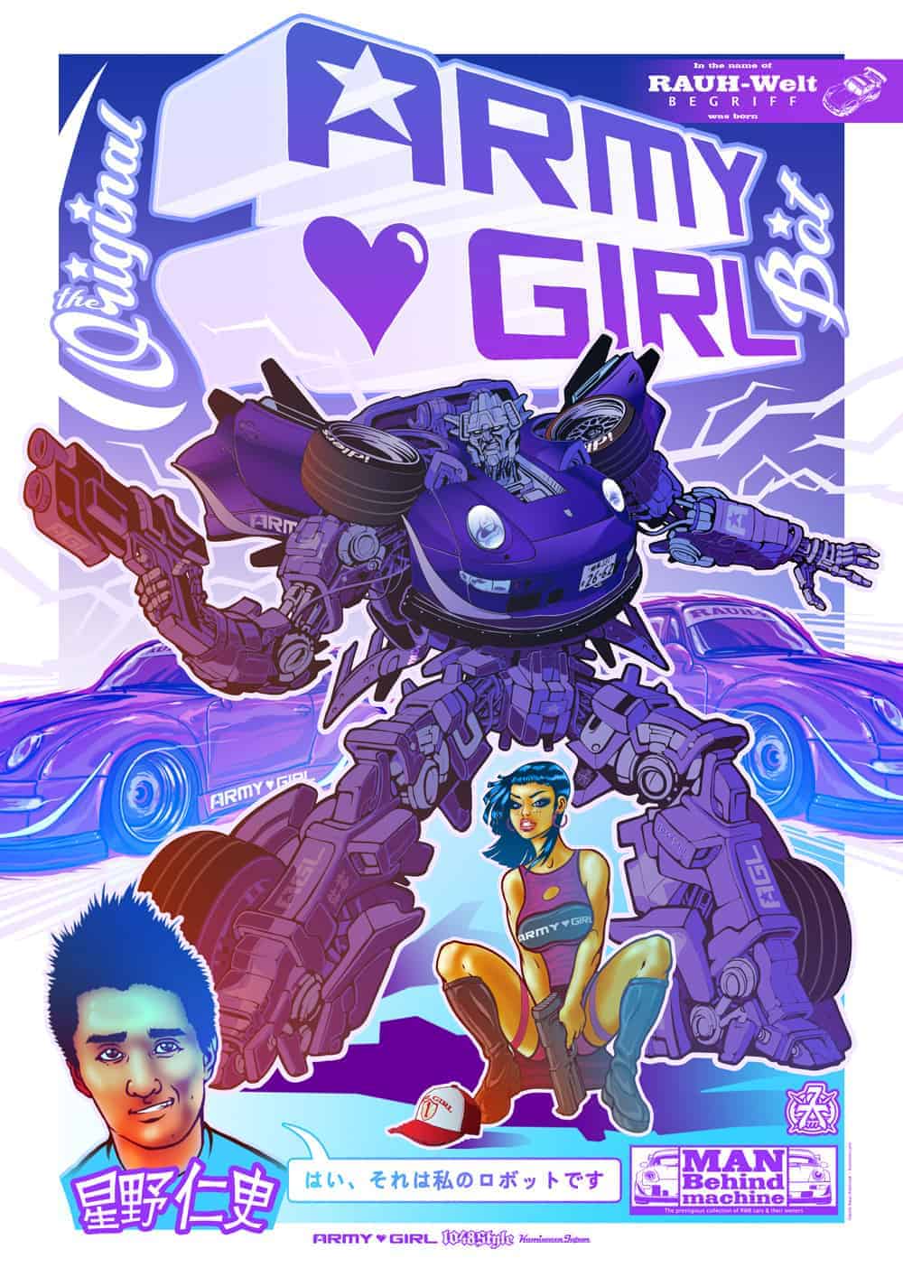 Porsche RWB 993 ARMY Girl Bot | Design Ideas