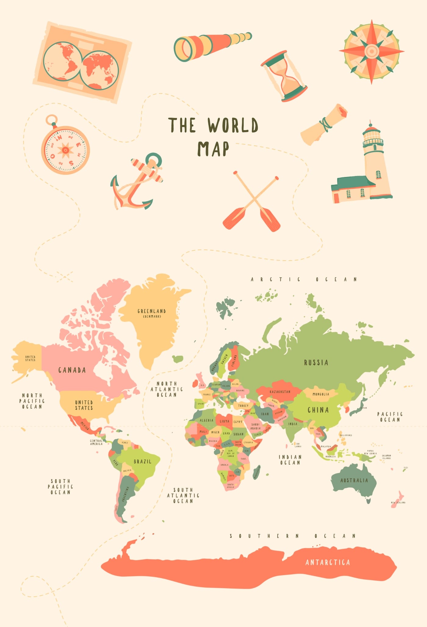 The World Map Illustration | Design Ideas