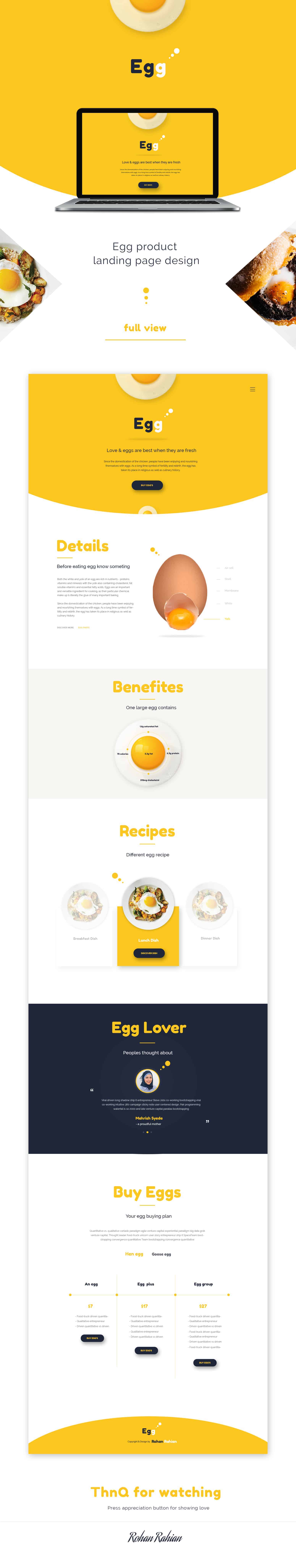 Egg - Product Landing Page Design by Rohan Rahian | Design Ideas